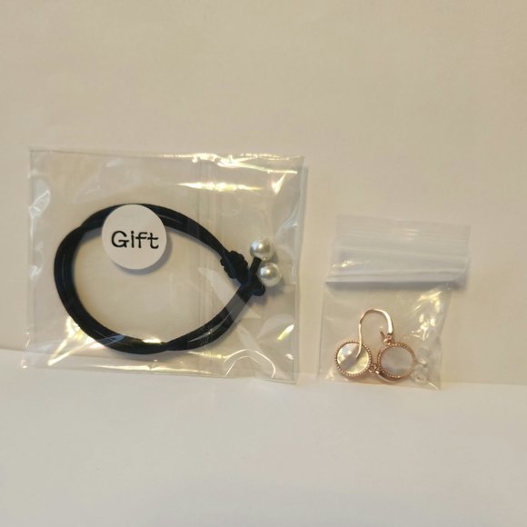 Jora | Jewelry | Rose Gold Starburst Drop Earrings With Black Stretch ...